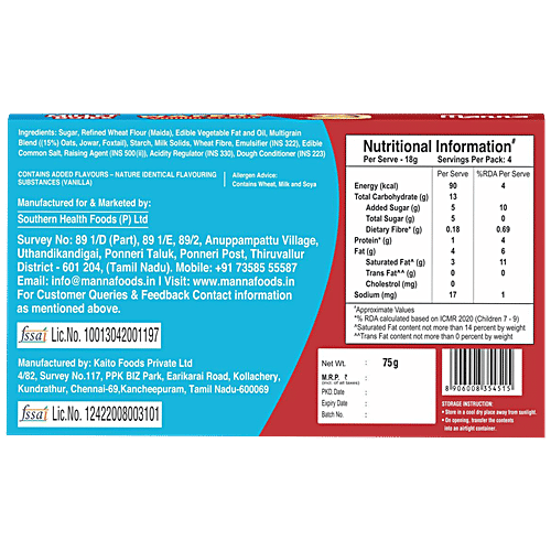 Buy Manna Millet Bytes - Multigrain Wafers, Vanilla Cream Online at ...