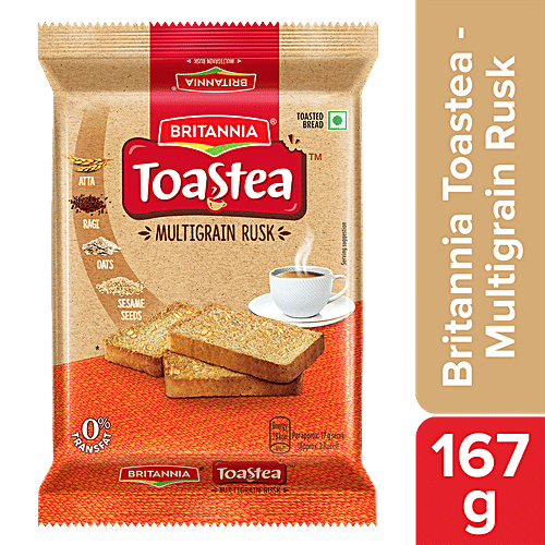 Buy Britannia Toastea Multigrain Rusk - Crispy Baked, Premium Quality ...