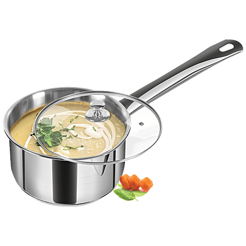 Buy Milton ProCook Stainless Steel Sauce Pan - Pro Cook, With Glass Lid ...