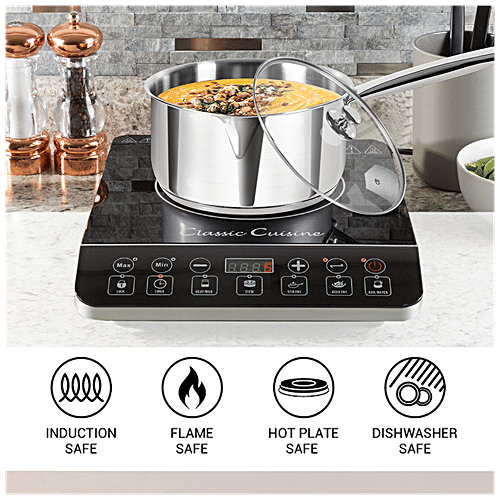 Buy Milton ProCook Stainless Steel Sauce Pan - Pro Cook, With Glass Lid ...