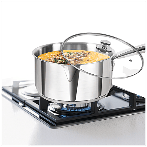 Buy Milton ProCook Stainless Steel Sauce Pan - Pro Cook, With Glass Lid ...