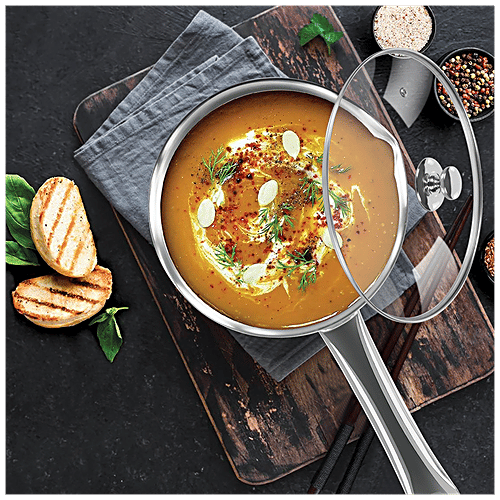 Buy Milton ProCook Stainless Steel Sauce Pan - Pro Cook, With Glass Lid ...