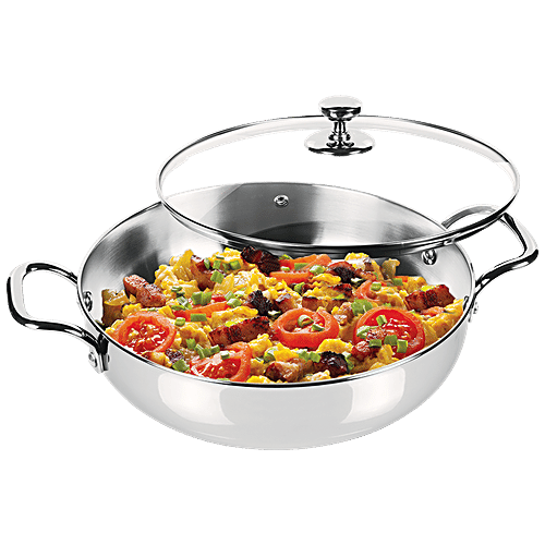 Buy Milton ProCook Stainless Steel Kadhai - Pro Cook, With Glass Lid ...