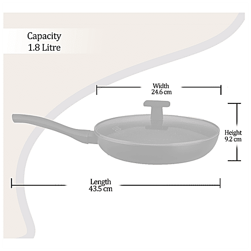 Buy Milton ProCook Fry Pan - Pro Cook, Induction, With Glass Lid, Grey ...