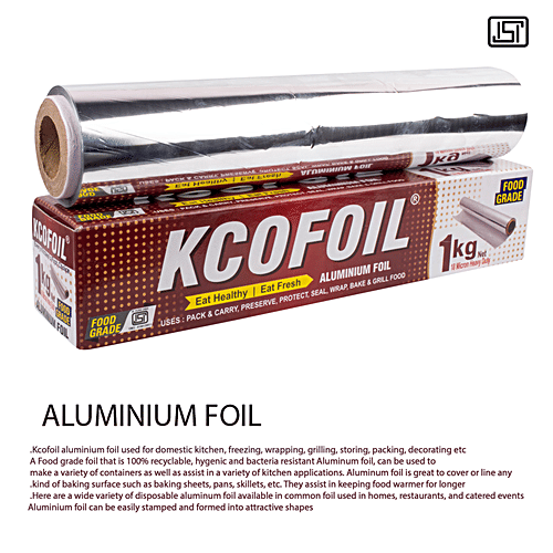 Buy KCOFOIL Aluminium Foil - 64 m, 18 Microns, Heavy Duty Online at ...