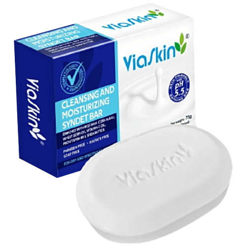 Buy VIASKIN Cleansing & Moisturizing Syndet Bar Online at Best Price of ...