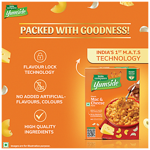 Buy Tata Sampann Yumside Classic Mac & Cheese Pasta - Rich & Creamy ...