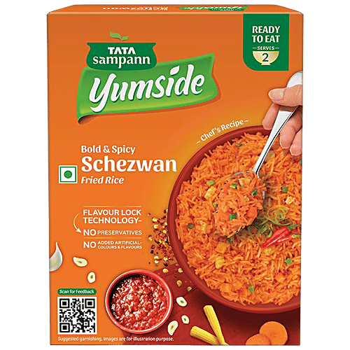 Buy Tata Sampann Yumside Schezwan Fried Rice - Bold & Spicy, Ready To ...