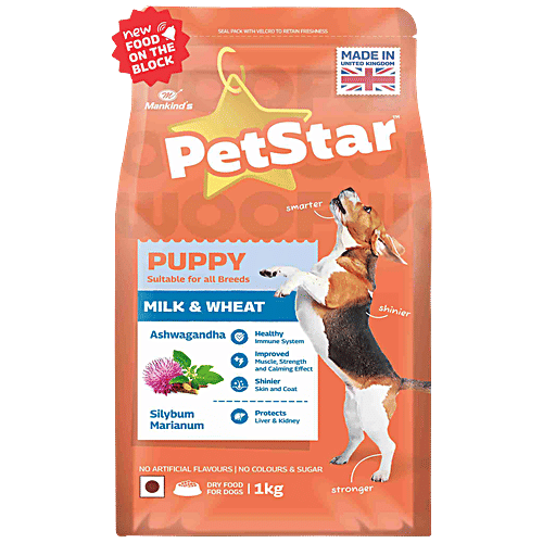 Buy Mankind’s Petstar Dry Dog Food - Milk & Wheat, Puppy Online at Best Price of Rs 949 - bigbasket