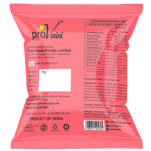 Buy ProV Mini Almonds - Piri Piri Online at Best Price of Rs 18 - bigbasket