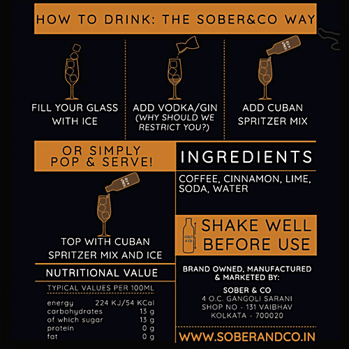 Buy Sober & Co. Cuban Spritzer Cocktail Mixer Online at Best Price of ...