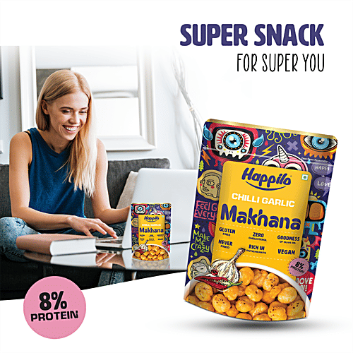Buy Happilo Chilli Garlic Makhana Online at Best Price of Rs 99 - bigbasket