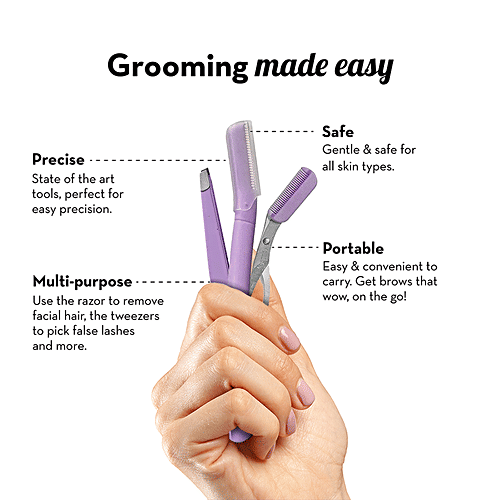 Buy Plush 3-In-1 Professional Eyebrow Grooming Kit Online at Best Price ...
