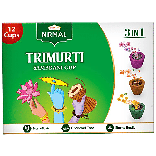 Buy Shubhkart Nirmal Trimurti Sambrani Cup Online at Best Price of Rs 120 - bigbasket