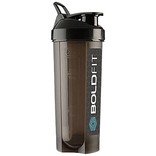 Buy Boldfit Typhoon Gym Shaker/Sipper Water Bottle - Black Online at ...