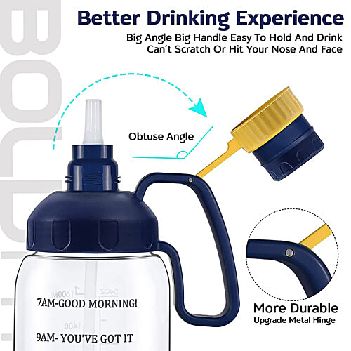 Buy Boldfit Motivational Mega Gym Gallon Water Bottle - With Time ...