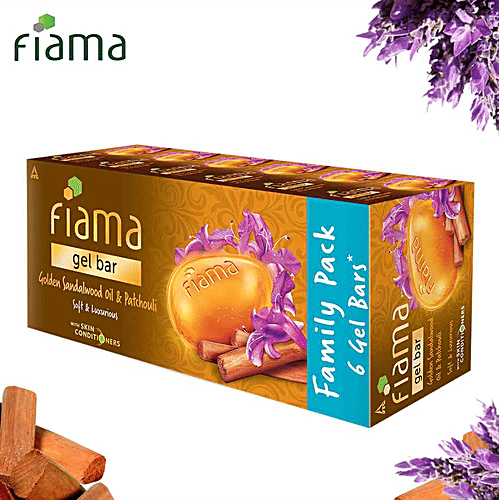 Buy Fiama Gel Bathing Bar - Golden Sandalwood Oil & Patchouli With ...