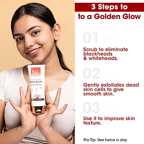 Buy TAC - The Ayurveda Co. 7% Kumkumadi Face Scrub With Saffron & 24k ...