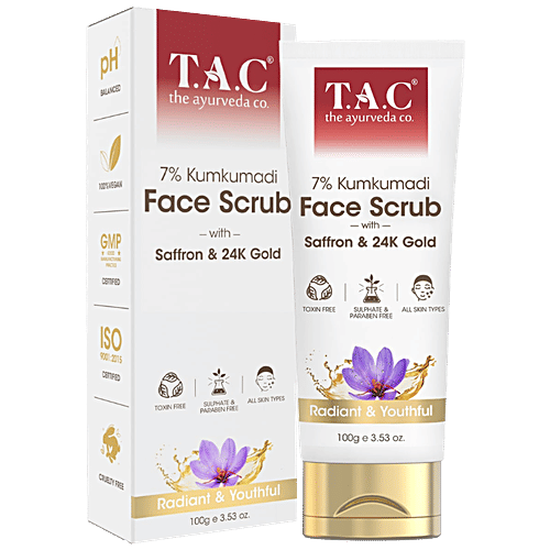 Buy TAC - The Ayurveda Co. 7% Kumkumadi Face Scrub With Saffron & 24k ...