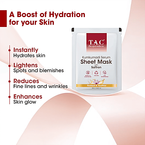 Buy TAC - The Ayurveda Co. Kumkumadi Serum Sheet Mask With Saffron ...
