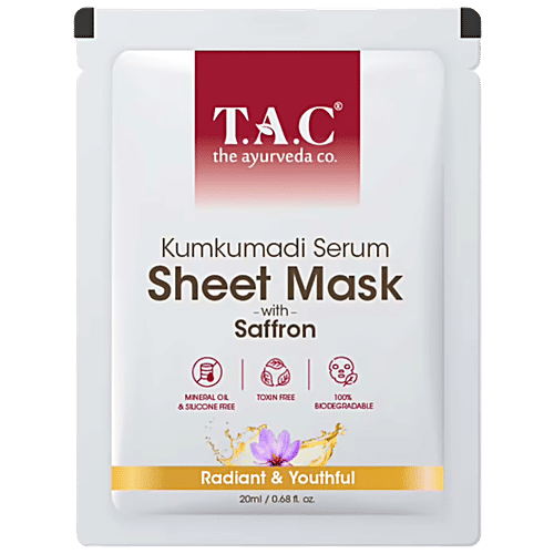 Buy TAC - The Ayurveda Co. Kumkumadi Serum Sheet Mask With Saffron ...