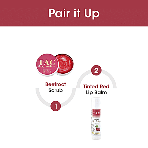 Buy TAC - The Ayurveda Co. Tinted Red Lip Balm With Cherry & Rosehip ...