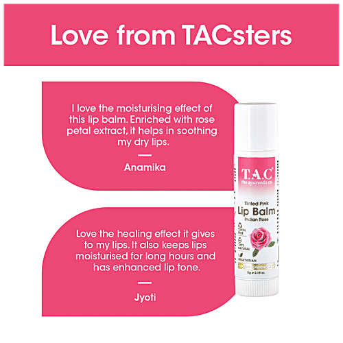 Buy TAC - The Ayurveda Co. Tinted Pink Lip Balm With Indian Rose Online ...