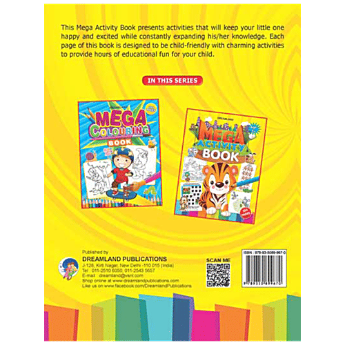 Buy Dreamland Mega Activity Book - Children Interactive, Age 4+, 225 ...