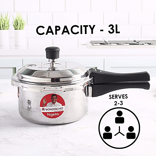 Buy Wonderchef Nigella Tri-Ply Outer Lid Pressure Cooker - Non-Stick, Induction Friendly Online ...