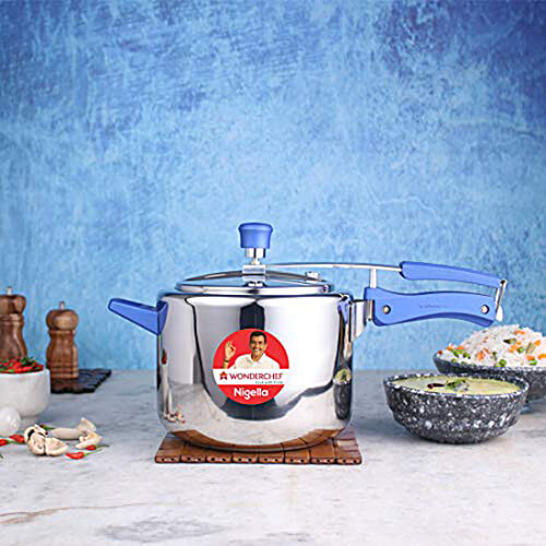 Buy Wonderchef Nigella Pressure Cooker With Inner Lid - Regular, Non-Stick Online at Best Price ...