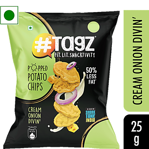 Buy tagz Cream Onion Divin' Popped Potato Chips Online at Best Price of ...