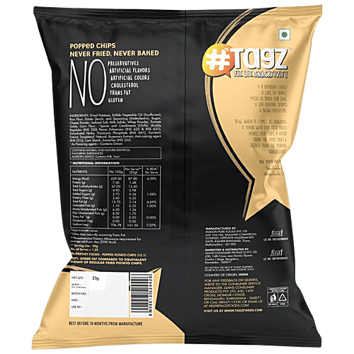 Buy tagz Italian Wine N' Cheese Popped Potato Chips Online at Best ...