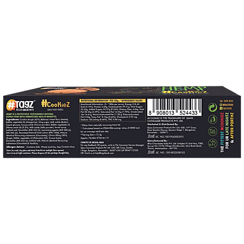 Buy tagz Hemp #CooKieZ - Centre Filled With Dark Chocolate Online at ...