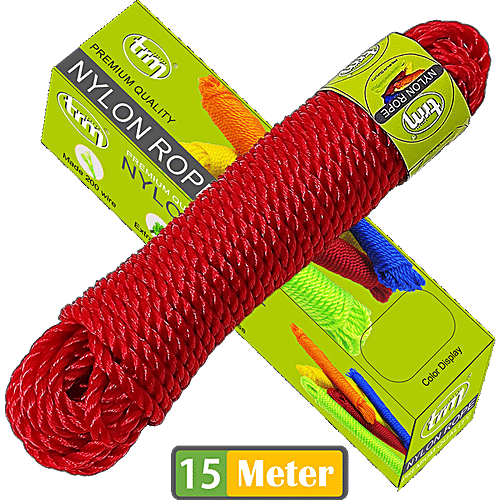 Buy Trm Nylon Rope - 15 m, Red, Premium Quality Online at Best Price of ...