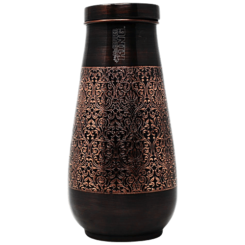 Buy Mr. Copper King Antique Engraved Pure Copper Water Jar/Tulip Pot ...