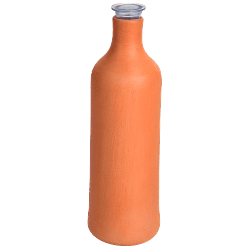 Buy mbc Clay Water Bottle With Cork - Eco-Friendly, Non-Toxic, 10.5 cm, Brown Online at Best ...