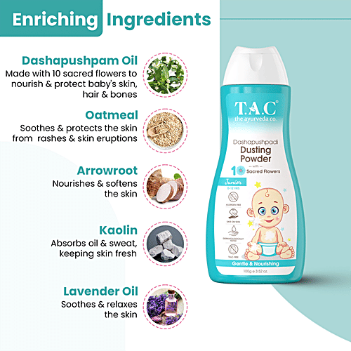 Buy TAC - The Ayurveda Co. Dashapushpadi Dusting Powder - Junior Online ...