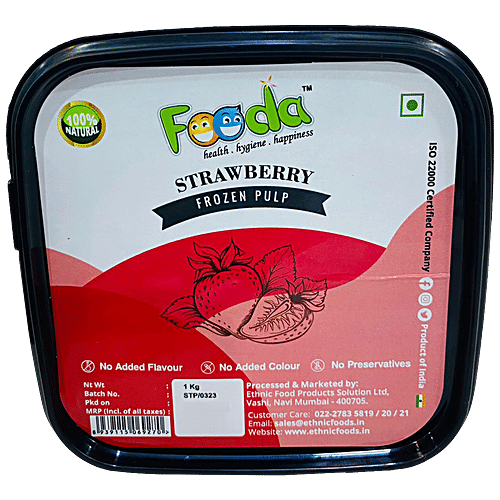 Buy Fooda Strawberry Pulp - Frozen Fresh Online at Best Price of Rs 350 ...
