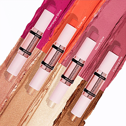 Buy Makeup Revolution Blush & Highlight Stick - Coral Dew Online at ...
