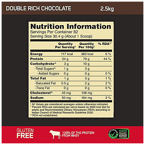 Buy Optimum Nutrition Gold Standard 100% Whey Protein Powder - Double ...