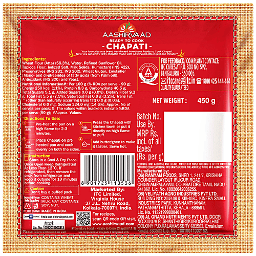 Buy Aashirvaad Ready To Cook Chapati Online at Best Price of Rs 99 ...