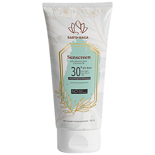Buy Earthraga Almond Oil & Coconut Oil Sunscreen - 30+ SPF, Matte ...