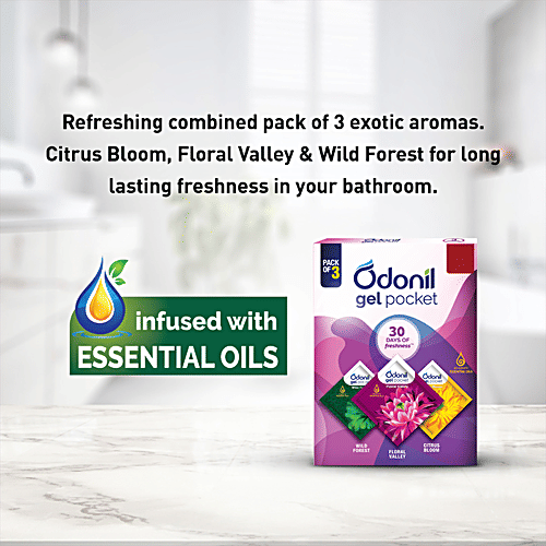 Buy Odonil Gel Pocket - Assorted Flavours, Infused With Essential Oils ...