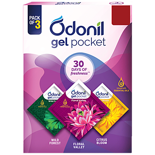 Buy Odonil Gel Pocket - Assorted Flavours, Infused With Essential Oils ...