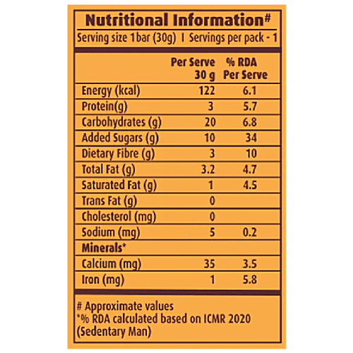 Buy WellBe Wholesome Apple & Cinnamon Snack Bar Online at Best Price of ...