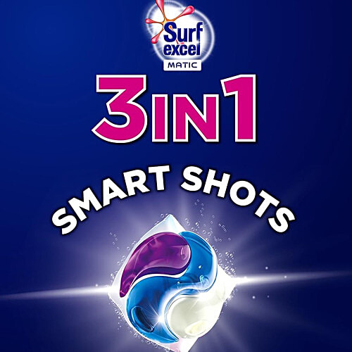Buy Surf Excel Matic 3 In 1 Smart Shots - For Top Load & Front Load ...
