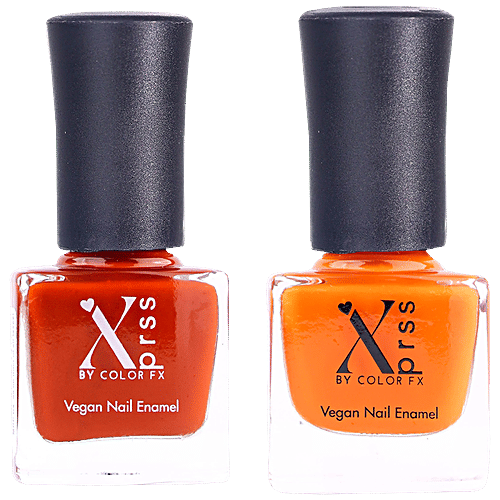 Buy Color Fx Xprss Vegan Nail Enamels - Rust & Orange Online at Best ...
