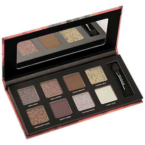 Buy Sugar Cosmetics Blend The Rules Eyeshadow Palette - Cool Toned Smokey Brown Online at Best ...