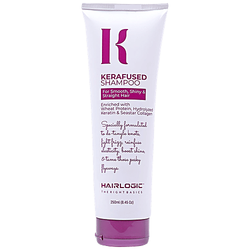 Buy Hair Logic Kerafused Shampoo - For Smooth, Shiny & Straight Hair ...