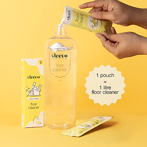 Buy Cleevo Powder To Liquid Floor Cleaner - Lemon Online at Best Price ...